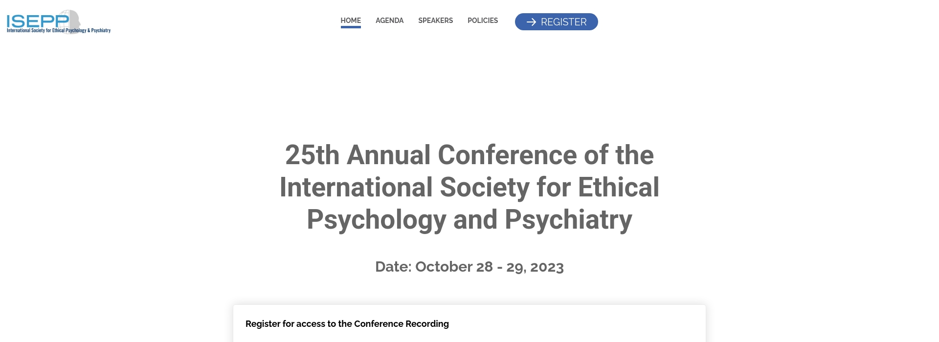 25th Annual Conference of the International Society for Ethical ...